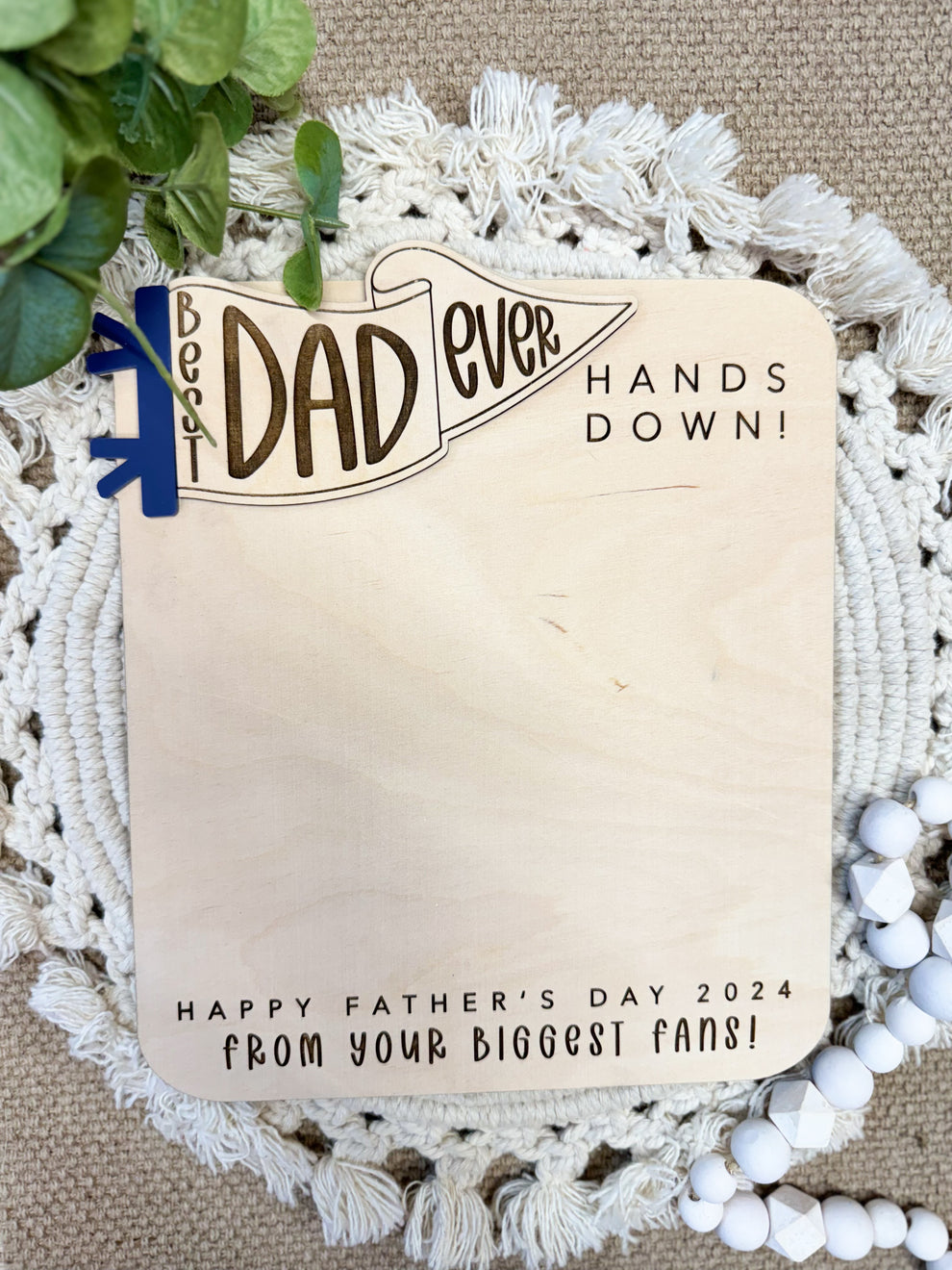 Best Dad Flag Sign – Itty Bitty Peach