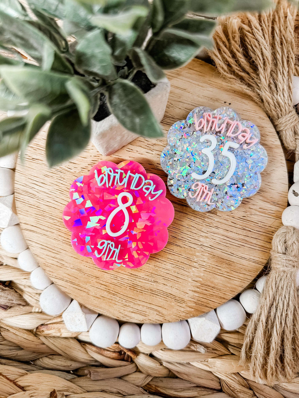 Birthday Magnet Badge – Itty Bitty Peach