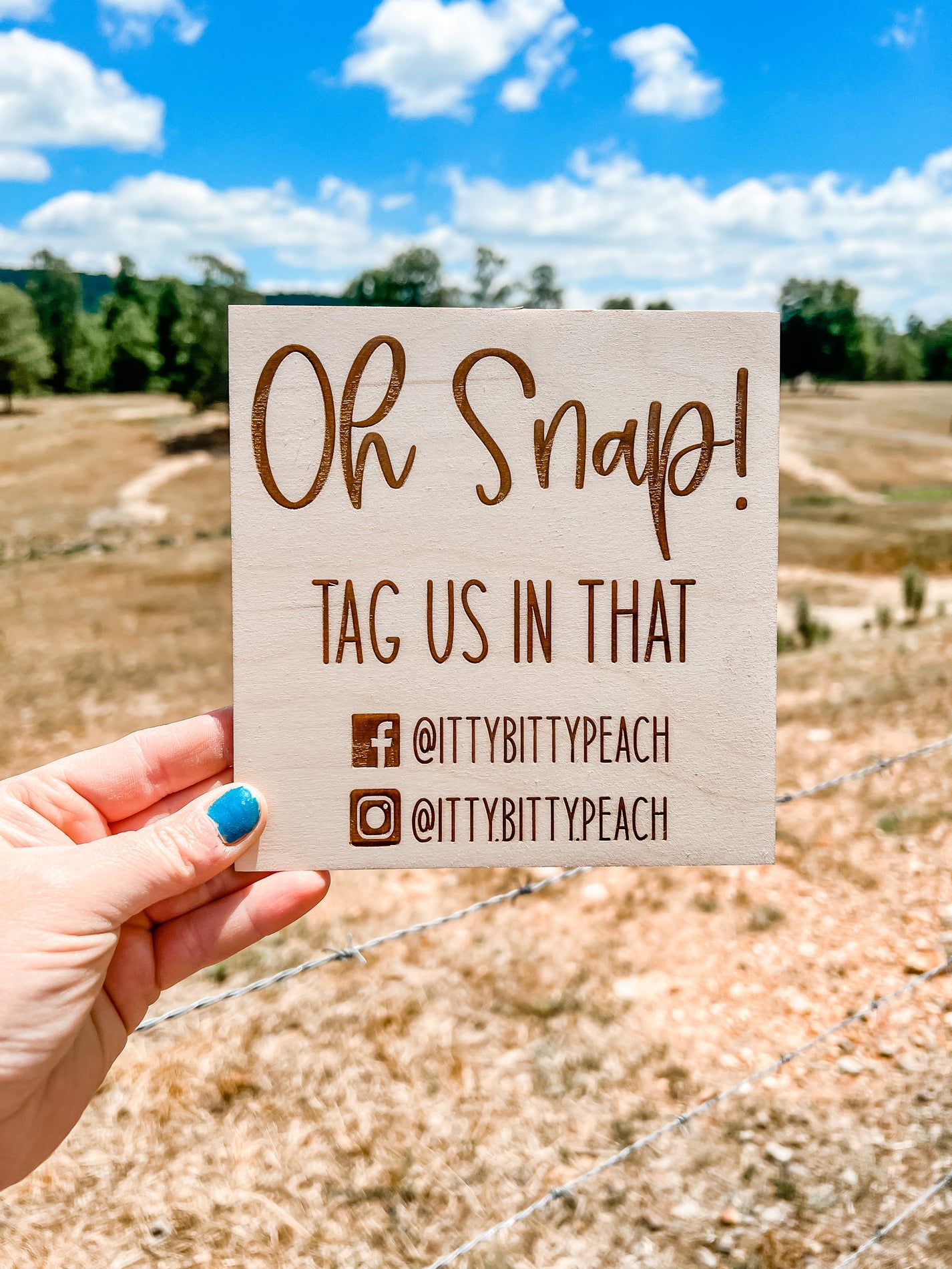 Oh Snap Sign – Itty Bitty Peach